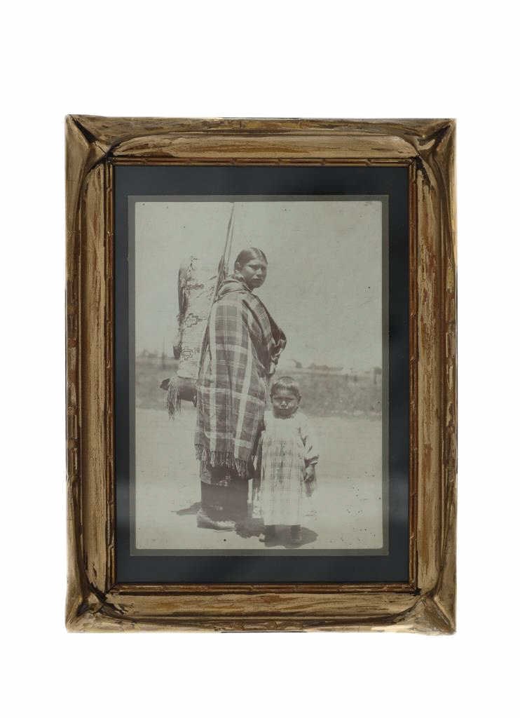 Kiowa Mother W/ Papoose Child Photograph C. 19th C Auction