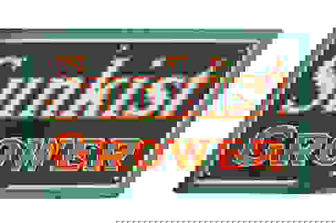 Original Sunkist Grower Porcelain Enamel Sign 1940 Auction