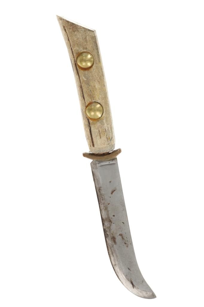 Paiute Modoc Elk Handle Studded Knife Auction