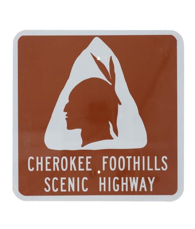 "cherokee Foothills Scenic Highway" Dot Sign Auction