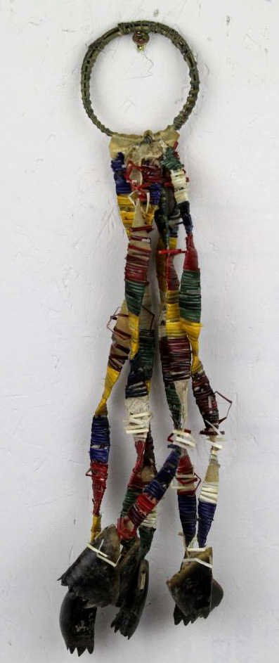 Sioux Quillwork and Dew Claw Rattle