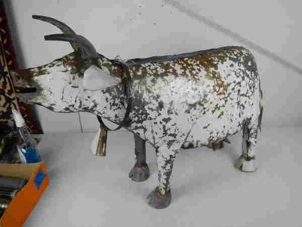 Folk Art Metal Cow Sculpture - Feb 16, 2013 | North American Auction ...