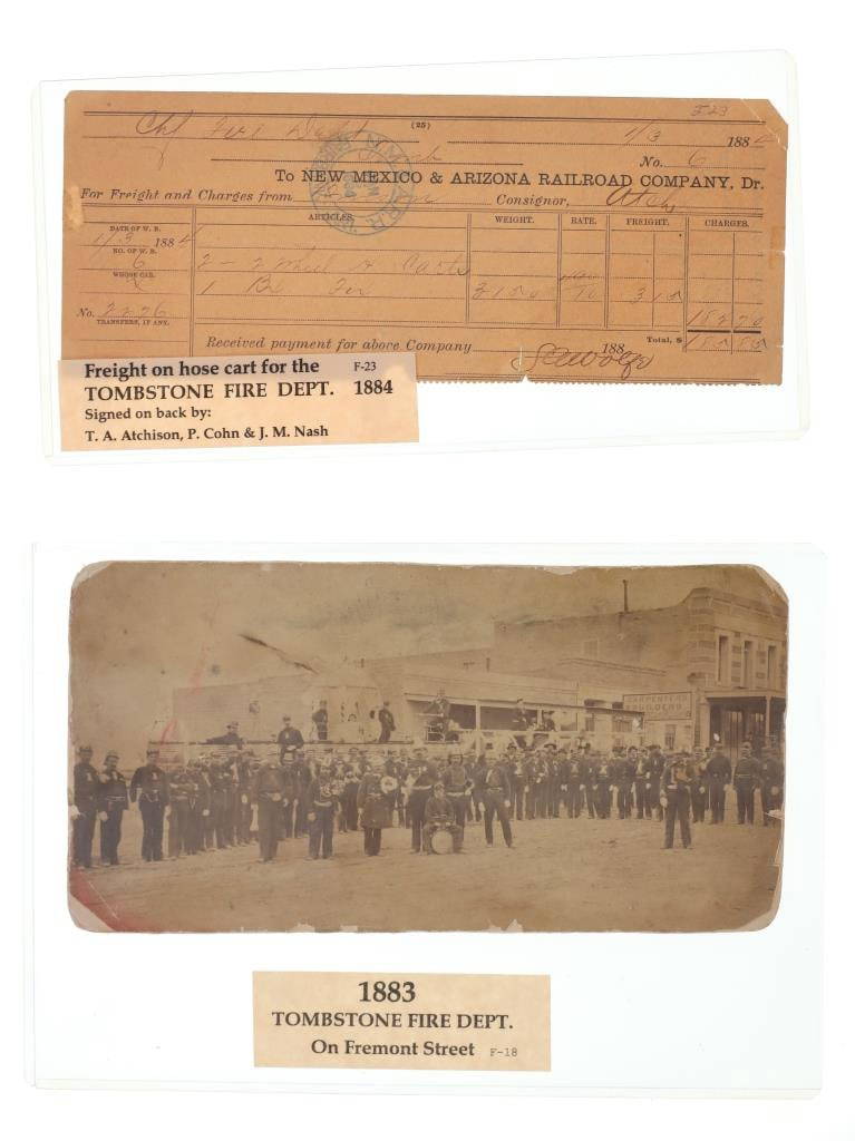 Tombstone Fire Department Photo & Freight Log 1883 - Jul 26, 2025 ...