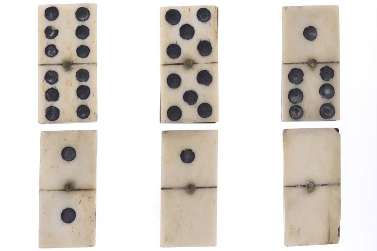 Excavated Civil War Era Bone & Ebony Dominoes - Jul 26, 2025 | North ...