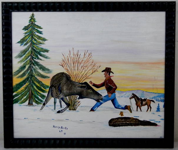 Harry Bentz 1969 Original Montana Folk Art - Apr 27, 2013 | North ...