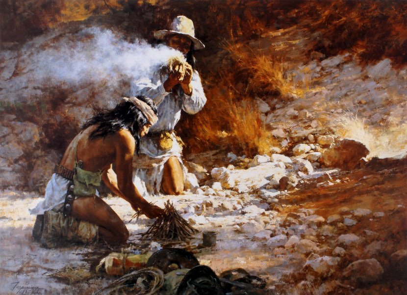 The Apache Fire Makers by Howard Terpning Print