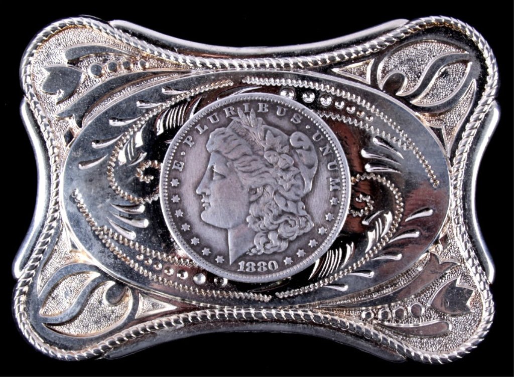 1880 Morgan Silver Dollar Belt Buckle