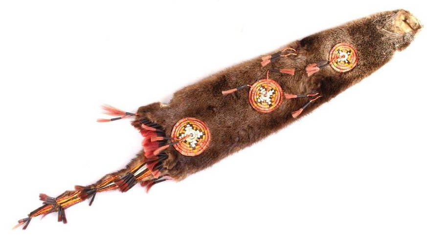 Lakota Sioux Quillwork Otter Pipe Bag 1880 1910