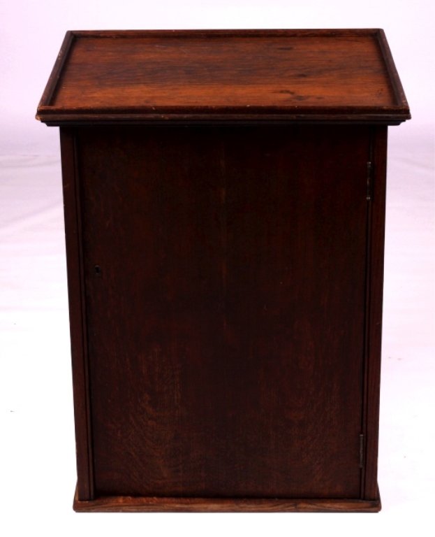 Antique Oak Slot Machine Stand and Cabinet