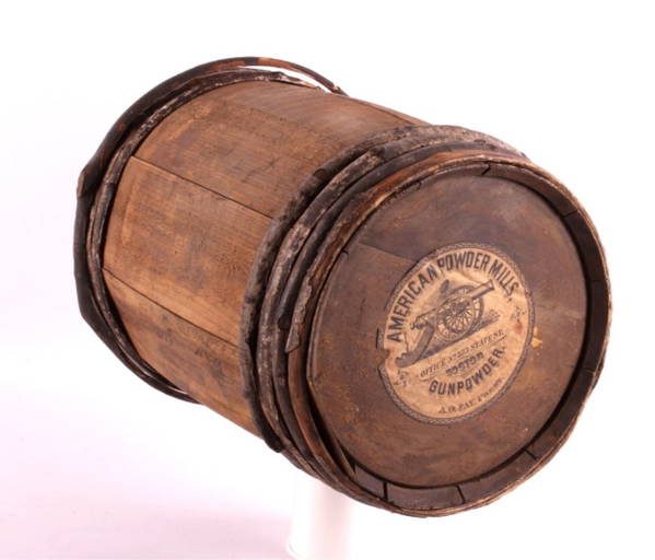 Antique 1800's Wooden Gun Powder Keg