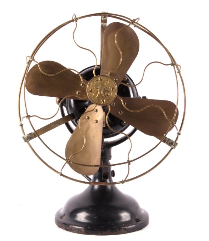General Electric GE Brass Blade Fan early 1900