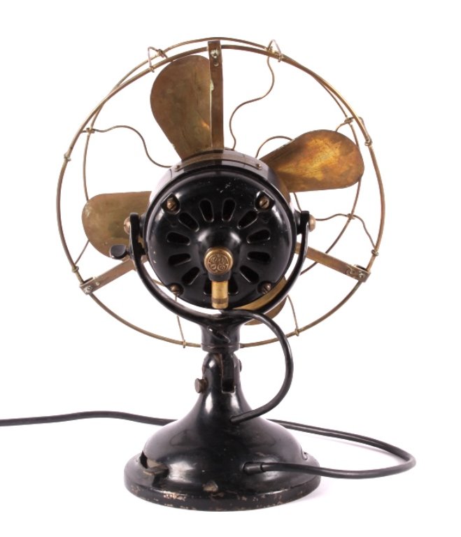 General Electric GE Brass Blade Fan early 1900