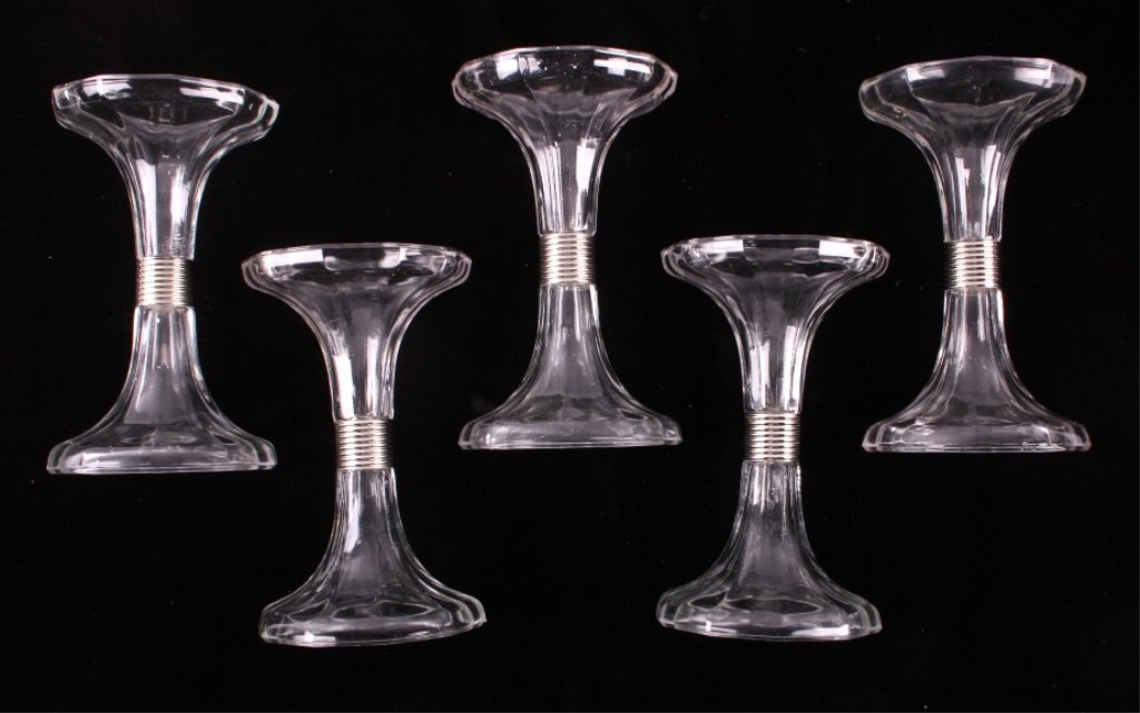 Antique Glass Shelf Risers