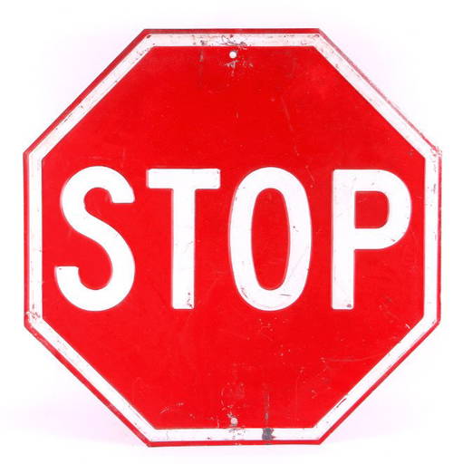 Early Montana Cast Iron Stop Sign