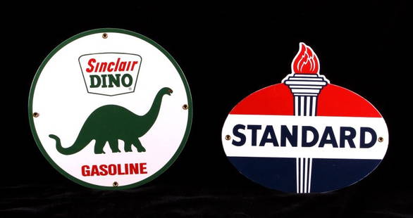 Pair Of Gas Pump Signs