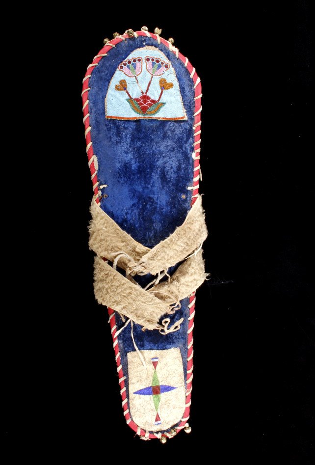 Crow Beaded Cradleboard 19th C. from Lame Deer, MT