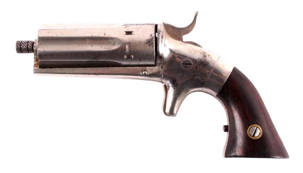 Bacon Arms Pepperbox Revolver 22 Rf Silver Finish