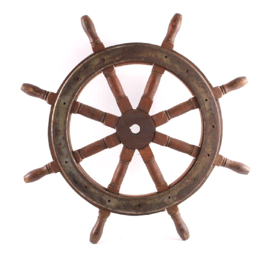 Antique 1800's Steamboat Ship's Wheel