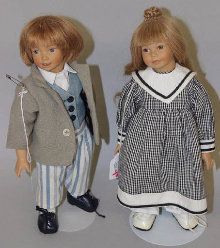 Pair Of 12" Vinyl "heidi Ott" Dolls.