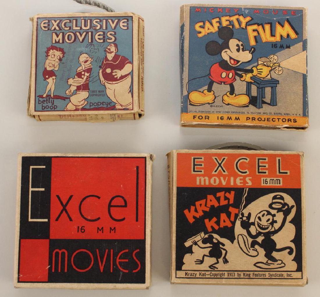 LOT OF (4) 16MM PROJECTOR CARTOONS IN ORIGINAL BOXES.