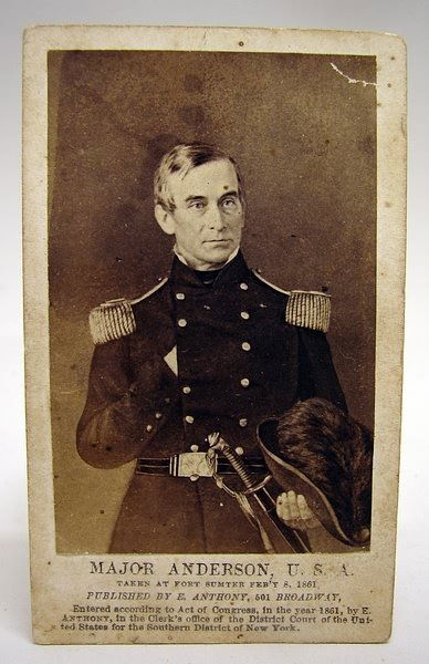 Civil War Cdv Of Maj. Robert Anderson