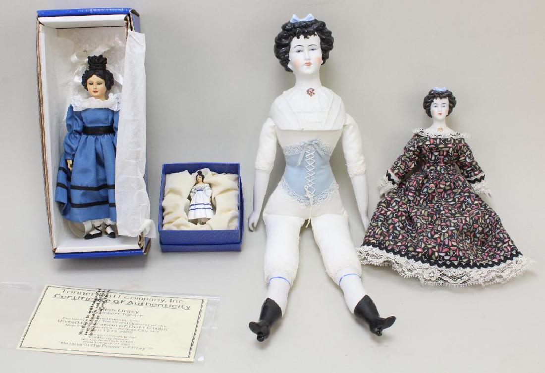 LOT: UFDC MISS UNITY & IRISH QUEEN DOLLS.