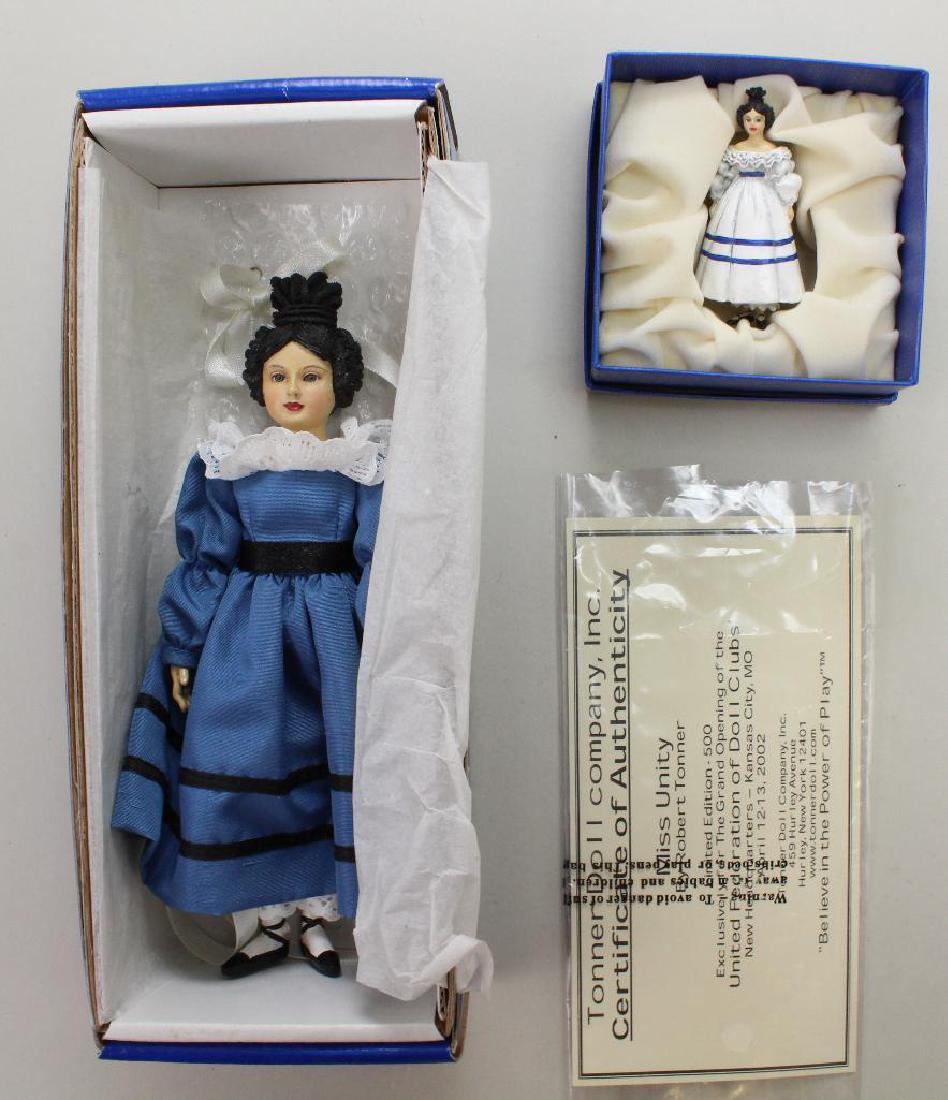 LOT: UFDC MISS UNITY & IRISH QUEEN DOLLS.