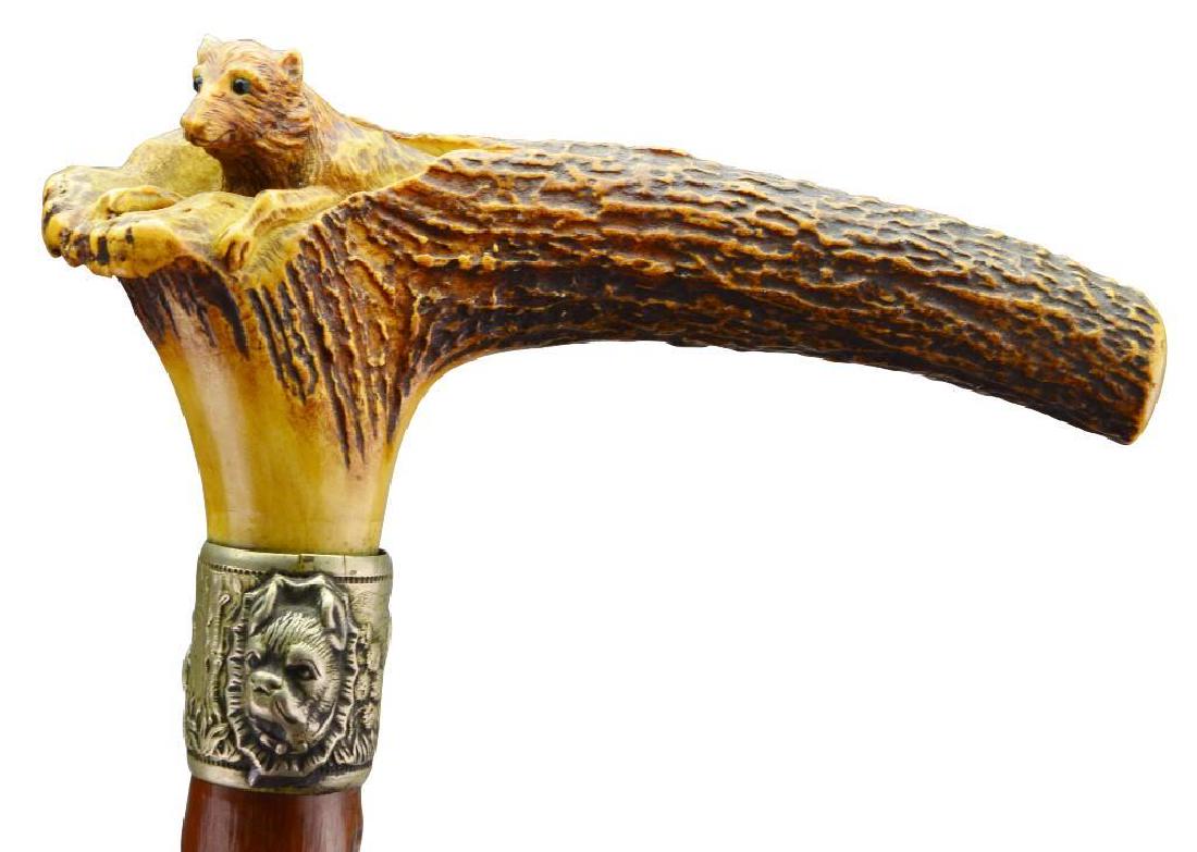 Carved Stag Horn Cane