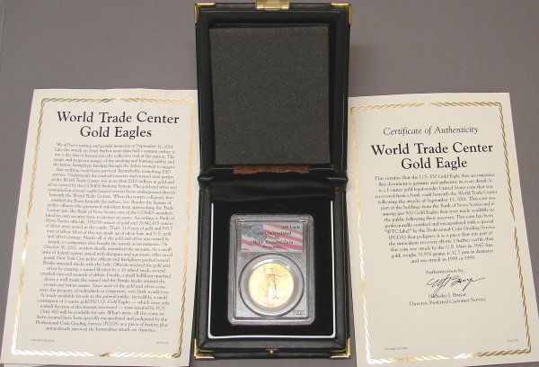 1998 1 Oz. Gold Wtc Ground Zero Recovery Pcgs