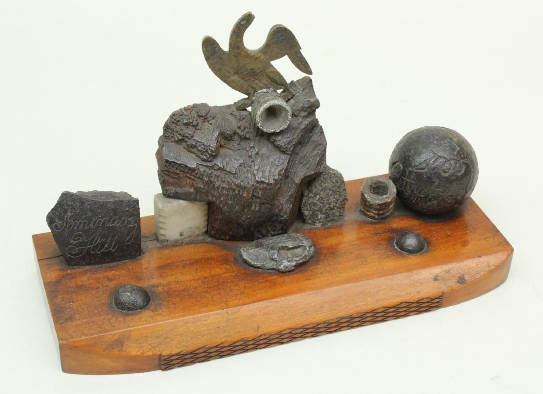 19th Century Gettysburg Relic Desk Display