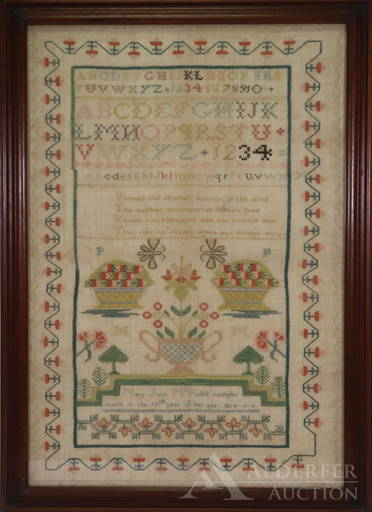 Philadelphia Sampler By Mary Lane Mckaleb, 1814