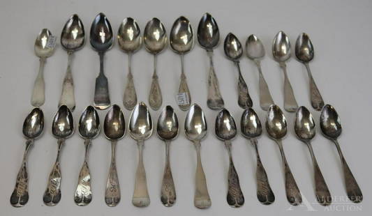 (3) William Henry Calhoun Coin Silver Spoons