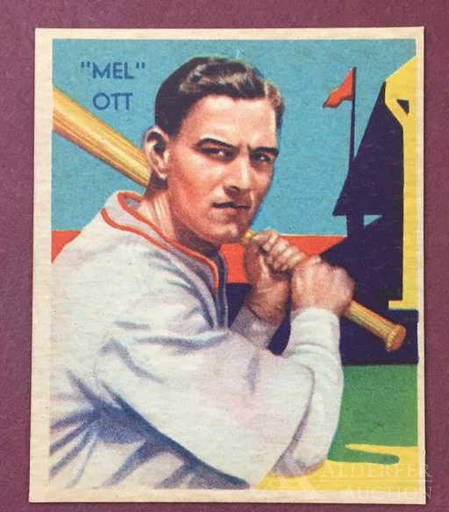 Hall Of Fame Mel Ott Baseball Card