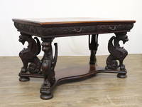 19th c. R.J. Horner Carved Griffin Library Table - Jun 10, 2021 ...