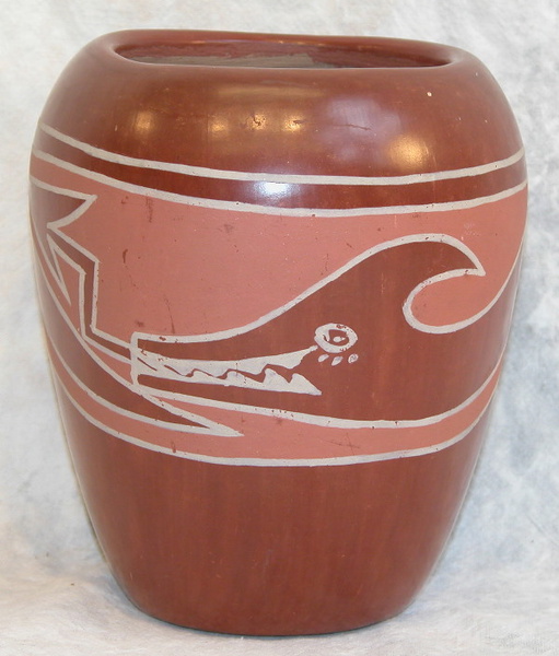 Native American Redware Jar.