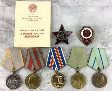 Soviet World War Ii Medals And Sniper Badge