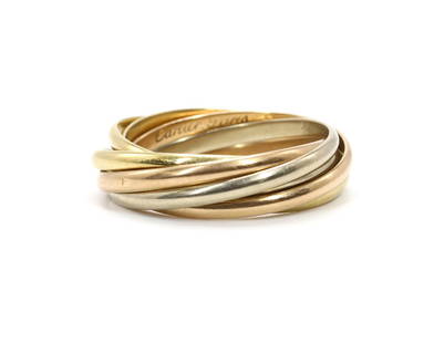 Cartier Trilogy, 18k Gold Rolling Ring.