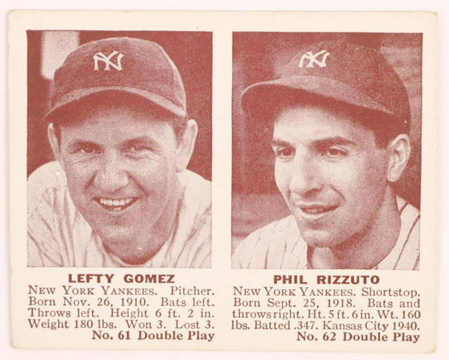 1942 Double Play Phil Rizzuto rookie basball card - May 04, 2022 ...