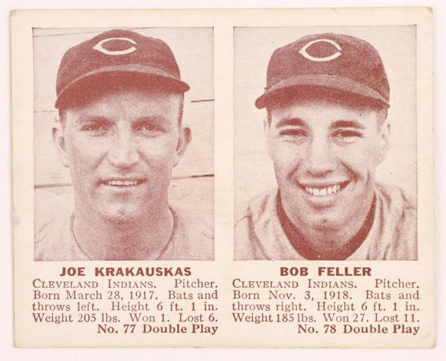1942 Double Play Bob Feller Baseball Card