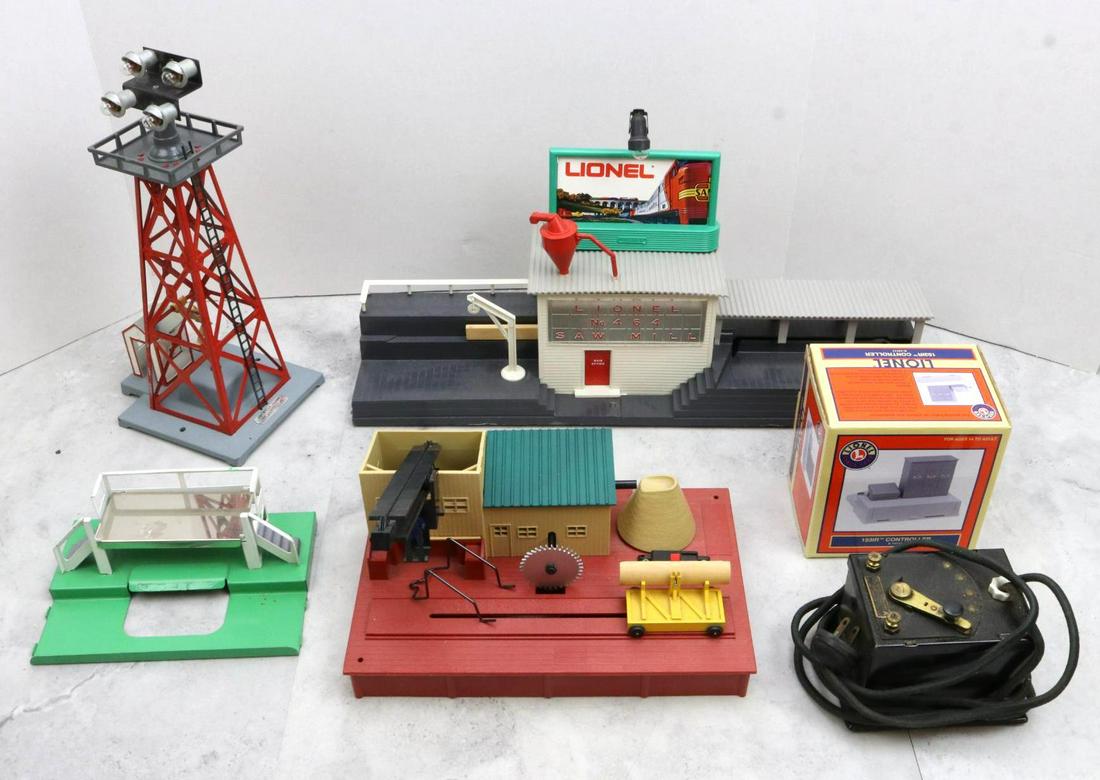 Lionel Trains Transformer, Buildings, And Accessories