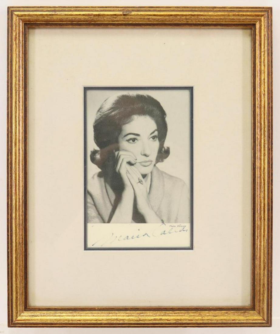 Autograph Of Maria Callas Opera