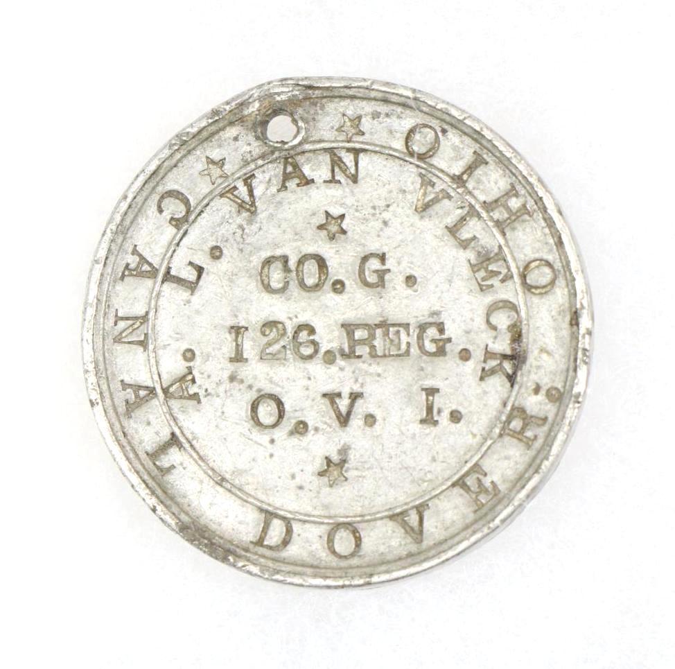 Civil War Pewter Identification Disc-126th Ohio Infantry-POW Died in ...