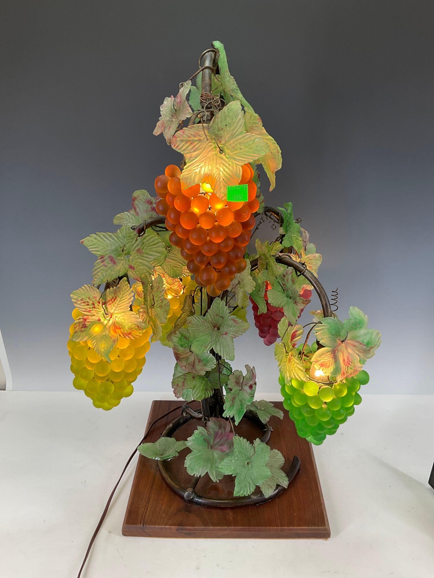 Murano Art Glass Grape Lamp