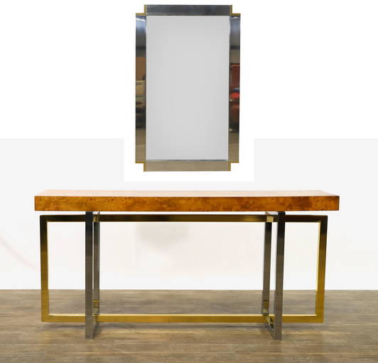Milo Baughman Console Table and Mirror - Dec 15, 2022 | Alderfer ...