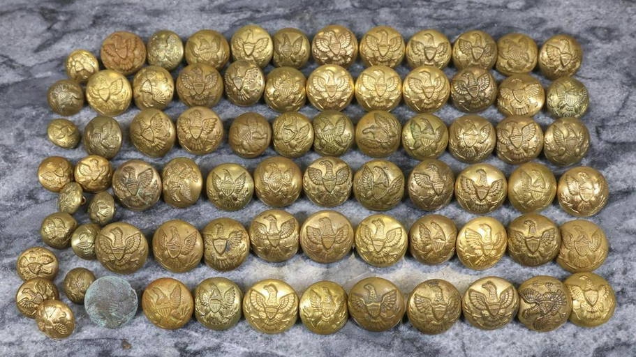 Collection Of Us Army "eagle" Buttons