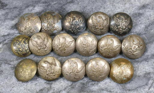 Collection Of Pre Civil War Us Army Eagle "a" Artillery Buttons