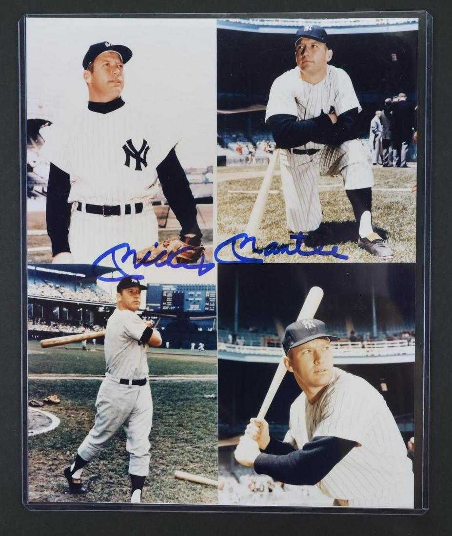 Mickey Mantle Autographed Color Photo