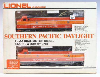 Lionel Modern O Gauge Southern Pacific Daylight F 3 Aa Dual Motor ...
