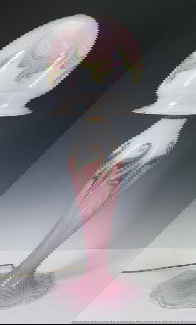 Vandermark Glass Studios Mushroom Lamp Auction