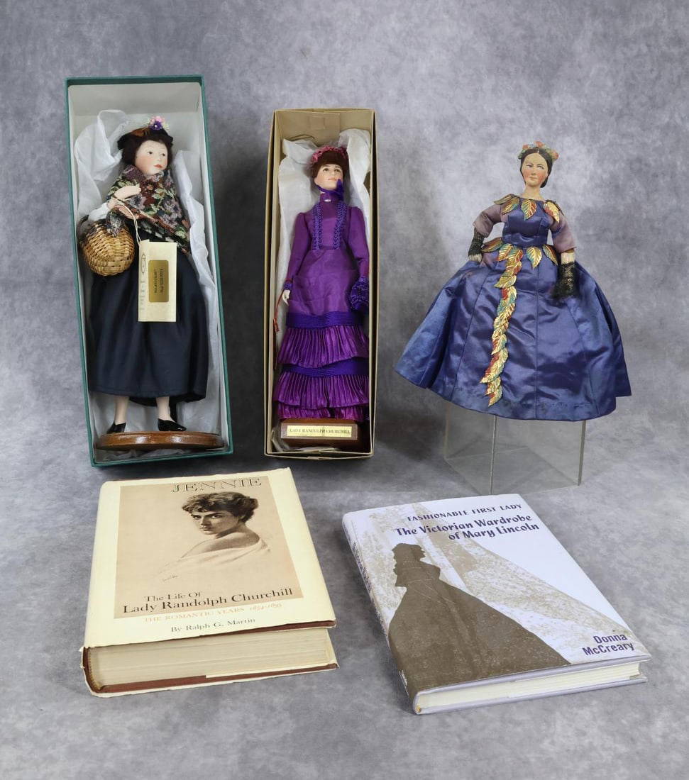 Dolls Representing Famous Women. Auction